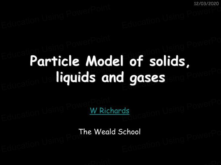 7G Particle Model | Education Using Powerpoint